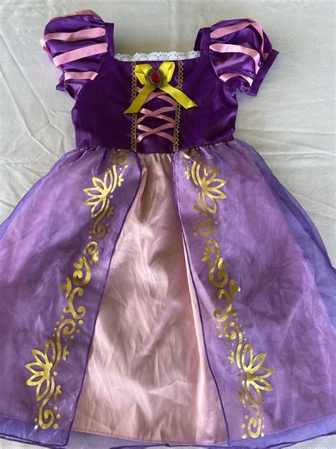 Rapunzel Princess Dress Up Gown Costume Cosplay Size Gem