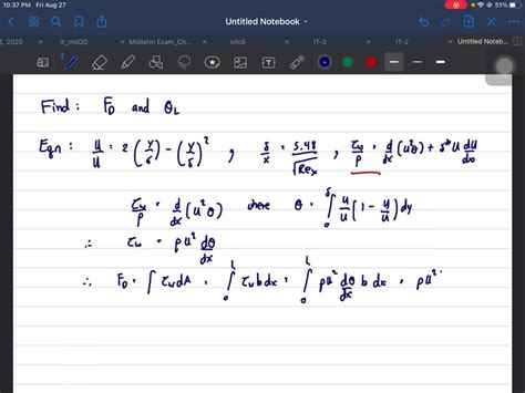 SOLVED Derive Equation To Find The Total Drag Coefficient For The Flat Plate Shown In Fig
