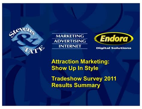 Tradeshow Survey Results Summary 2011 Pdf