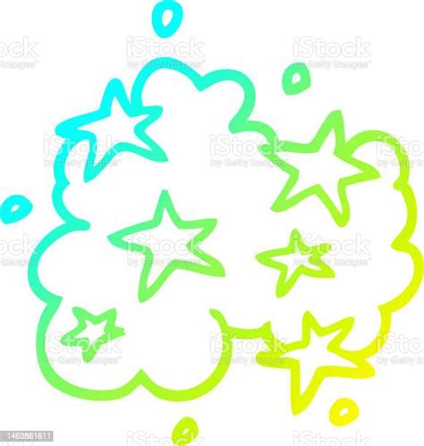 Dessin Au Trait Dégradé Froid Dun Nuage Magique De Dessin Animé
