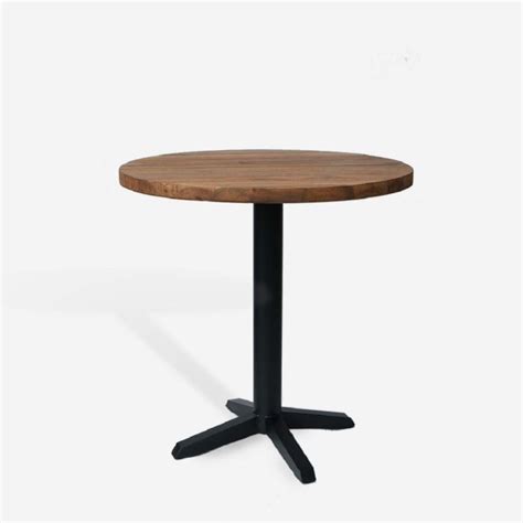 Promo Meja Cafe Kafe Round Table Kayu Jati Bulat Solid DIA 70 Cicil 0