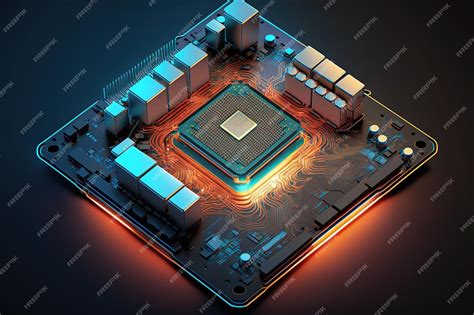 Premium Photo Abstraction Concept Of Quantum Cpu Futuristic Modern