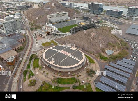 An Aerial View Of Sun Devil Stadium And Desert Financial Arena On The