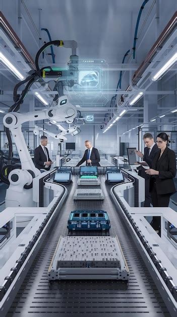 Electronics Factory Assembly Line Digitalization Automated Robot Arms Manufacturing Equipment