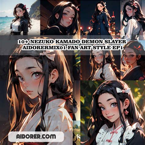 NEZUKO KAMADO DEMON SLAYER AIDORERMIX FAN ART STYLE EP Aidorer Digital Art Collection