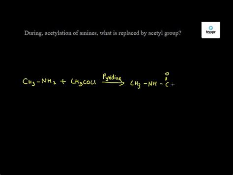 During Acetylation Of Amines What Is Replaced By Acetyl Group
