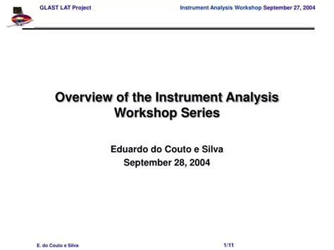 Ppt Overview Of The Instrument Analysis Workshop Series Powerpoint