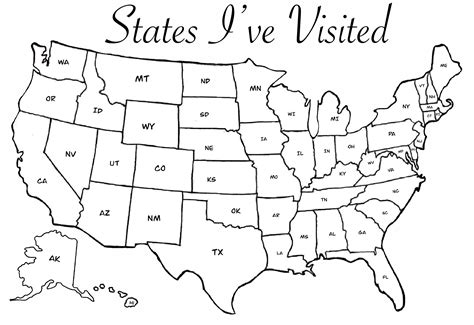 Printable Coloring Map Etsy