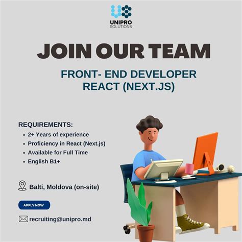 Frontenddeveloper Techjobs Joinus Unipro Moldova