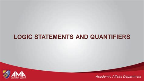 SOLUTION Presentation 14 Logic Statements And Quantifiers Studypool
