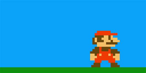 Mario Jumps In 8 Bit Pixel Art