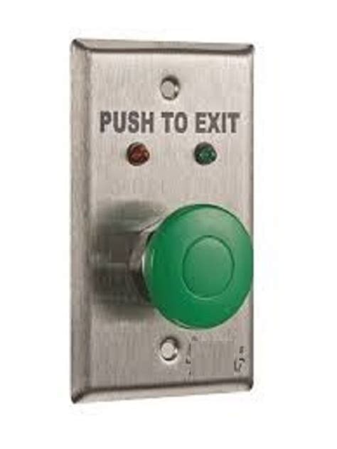 SS Body Exit Button SEK Mushroom Single Pole Momentary Type Push Button At Piece