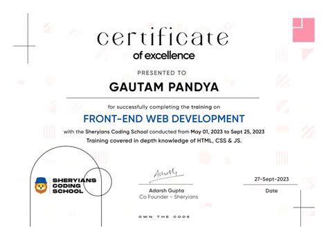 Gautam Pandya On Linkedin Certifiedcoder Frontendskills Webdevlopment