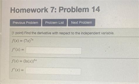 solved homework 7 problem 14 previous problem problem list