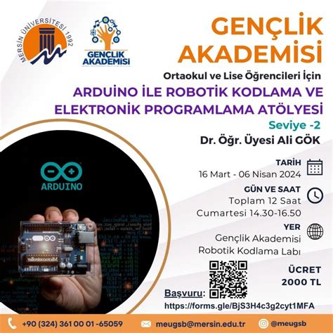 Mersin Üniversitesi Duyurular Arduino Ile Robotik Kodlama Ve