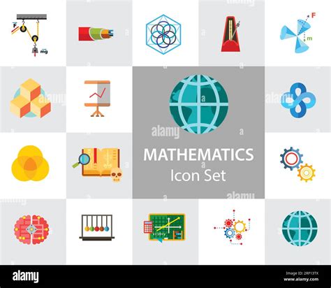 Mathematics Icon Set Stock Vector Image Art Alamy