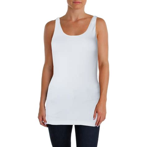 Aqua 7850 Womens Stretch Scoop Neck Solid Tank Top Bhfo Ebay
