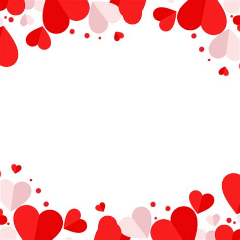 Coração Vermelho E Rosa Moldura Vector Png