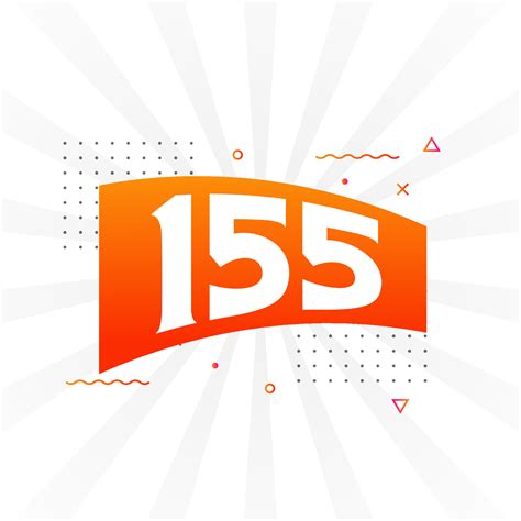 155 Number Vector Font Alphabet Number 155 With Decorative Element Stock Vector 13889051 Vector