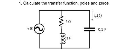Solved Calculate The Transfer Function Poles And Zeros Chegg