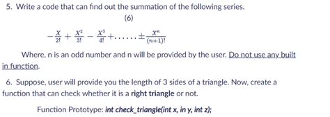 Solved 5 Write A Code That Can Find Out The Summation Of