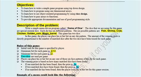 Solved Lllll Objectives To Learn How To Write A Simple Game
