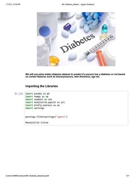 Ml Implementation Diabetes Dataset Pdf