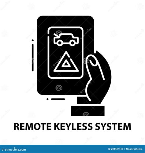 Remote Keyless System Icon Linear Isolated Illustration Thin Line