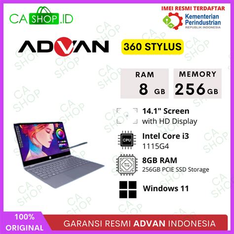 Jual Advan Laptop Series Advan Stylus Sketsa Notebook Flip In Tablet Touchscreen Gb