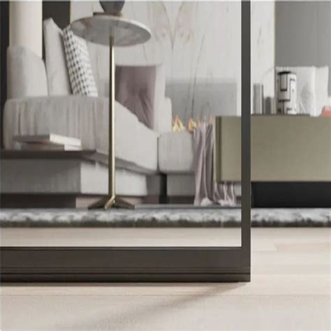 Hdsafe 8mm Double Glass Door Interior Aluminum Frame Modern Hidden