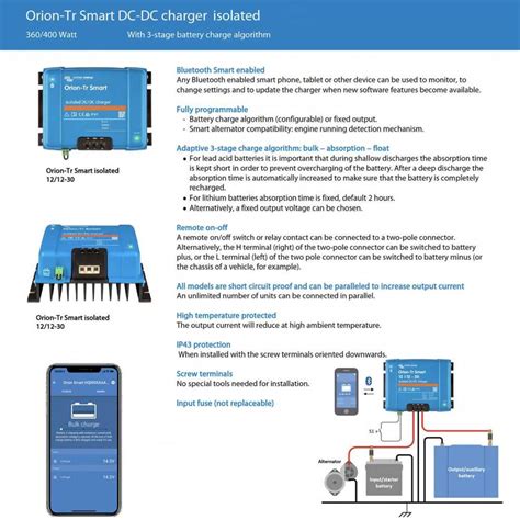 Victron Energy Orion Tr Smart 12 12v 30a 360w Dc Dc Charger Isolated