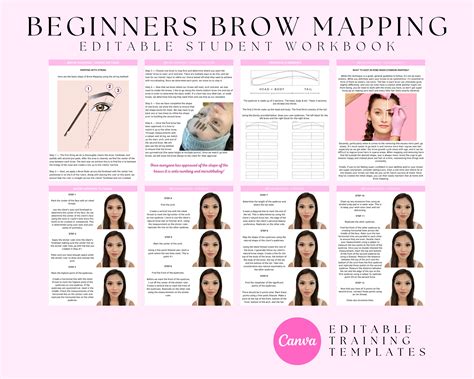 Brow Mapping Practice Workbook Mapping Practice Course Microblading