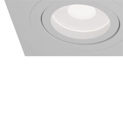 Doppio Faretto Da Incasso Moderno Atom Alluminio Nero 2 Luci Diffusore