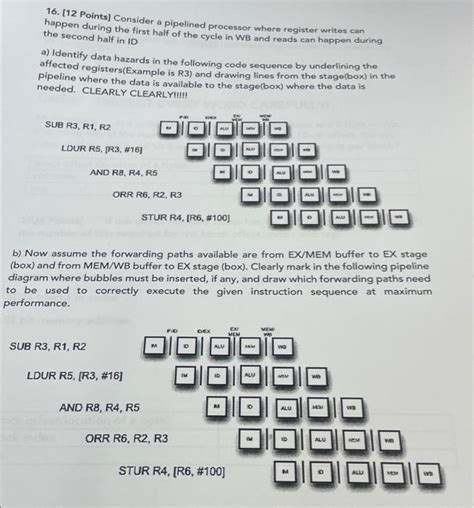 solved 16 [12 points] consider a pipelined processor where