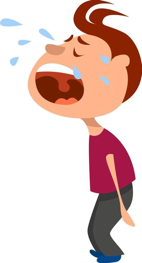 Crying Man Illustration Vector On White Background 13893419 Vector