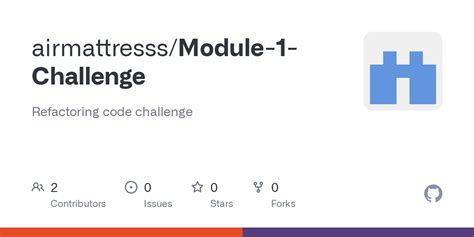 GitHub Airmattresss Module Challenge Refactoring Code Challenge