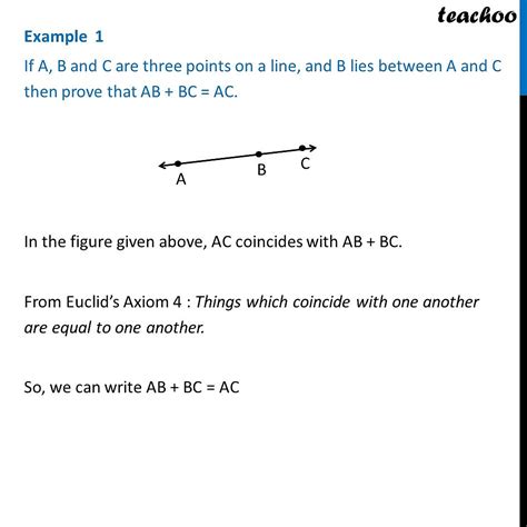 Example 1 If A B And C Are Three Points On A Line And B Lies