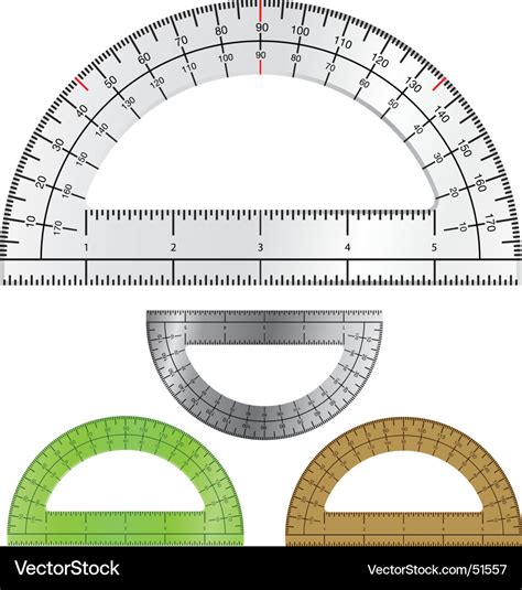 Protractor Royalty Free Vector Image Vectorstock