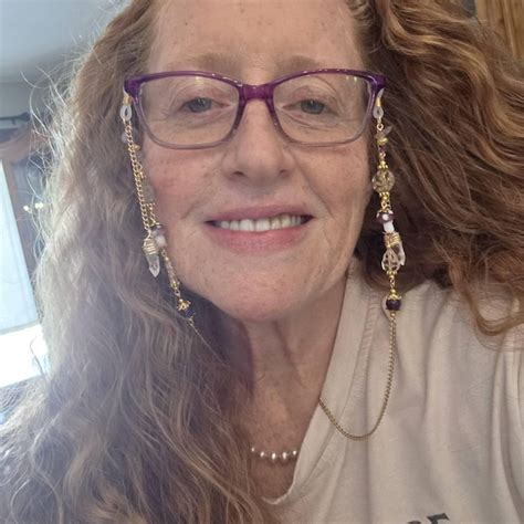 Stellar Amour Gold Eyeglass Chain Celestial Sun Moon And Stars Water Pearls Rose Quartz