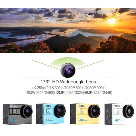 Andoer Ultra Hd Action Sports Camera 20 Lcd 16mp 4k 25fps 1080p 60fps