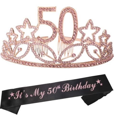 50th Birthday Sash And Tiara Set For Her 2 Piece Set Frys Food Stores