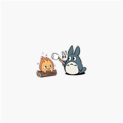 Onim Marshmallow Totoro Sticker Phone Decal Water Bottle Stickers Car