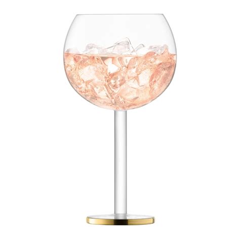 Lsa Luca Balloon Glass Set Of 2 Unisex Cleargold Flannels