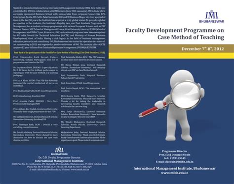 Faculty Development Programme Pdf