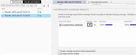 Run A Test Suite And Resolve Missing Model Coverage Matlab And Simulink