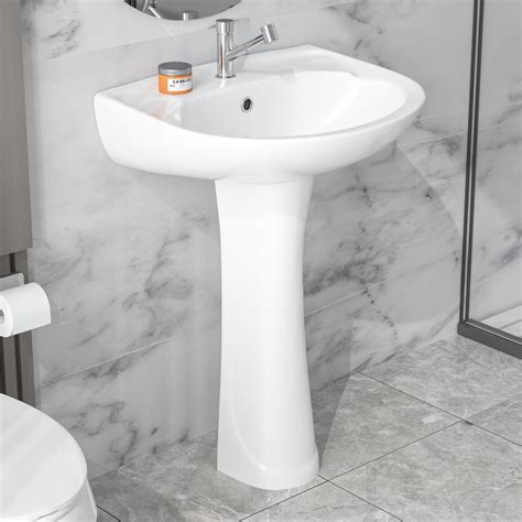 Buy Pedestal Sink 20 Inch X 17 Inch Bathroom Pedestal Sink Ceramic