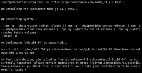 centos6 8 set failed of nodejs14 x · issue 1260 · nodesource