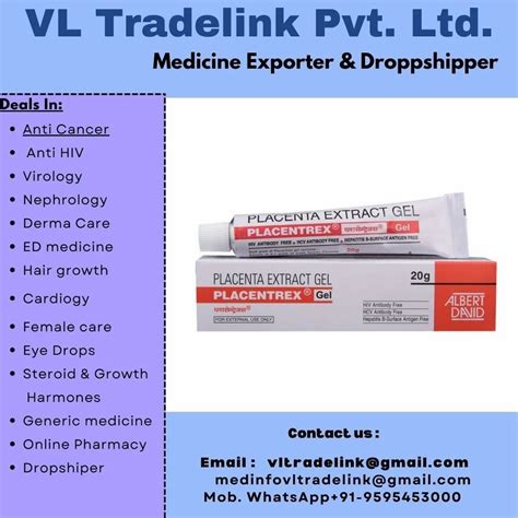 Placentrex Gel 20gm At ₹ 233pack Placentrex Placenta Extract Gel In