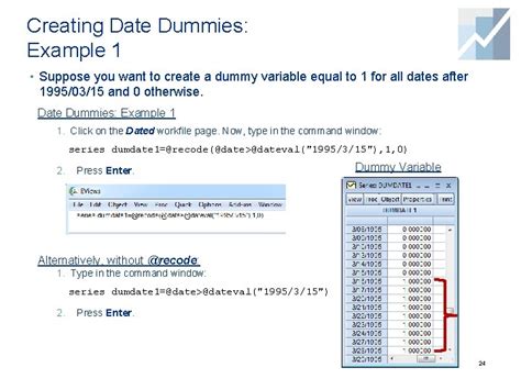 Eviews Training Dummy Variables Note Data And Workfiles