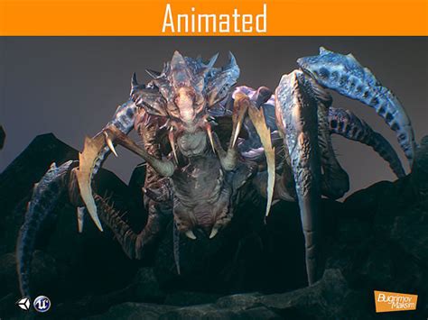 3d Model Arachnid Boss Vr Ar Low Poly Rigged Animated Cgtrader
